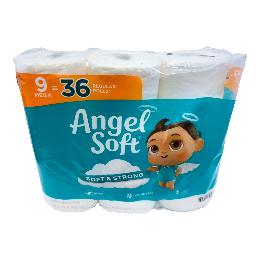 Buy wholesale discount Angel Soft Toilet Paper 9 Rolls – Wholesale ...